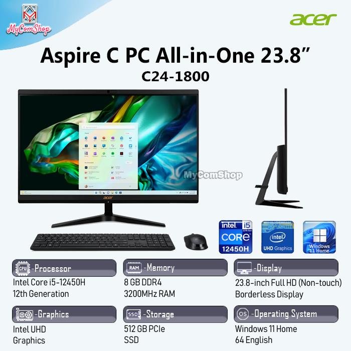 Jual ACER ASPIRE C C24-1800 PC AIO I5-12450H 8GB RAM 512GB SSD 23.8" FHD - Jakarta Utara ...