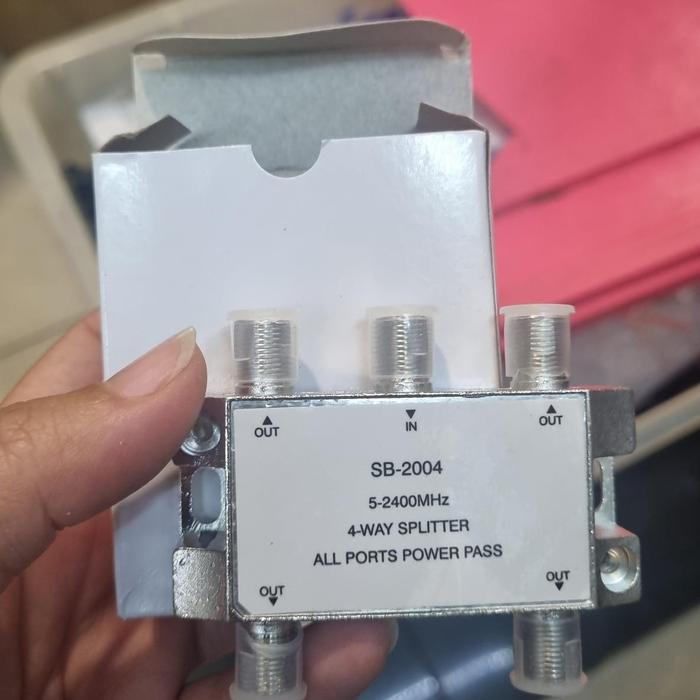 Jual Spliter TV 4 way Taiwan / Pembagi TV cabang 4 / Spliter Antena TV ...