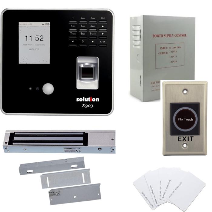 Jual access control solution x903 Absensi wajah akses door fingerprint ...