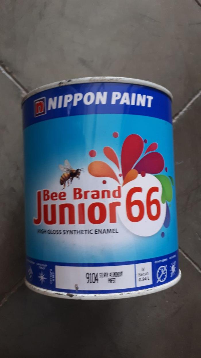 Jual Cat Kayu dan Besi Nippon Paint Bee Brand Junior 66 warna Silver ...
