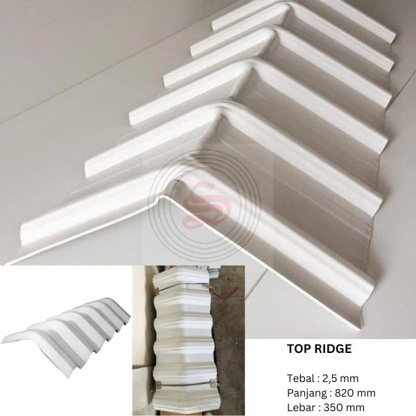 Jual Top Ridge UPVC Maspion Panjang 820 mm/Wuwungan Atap/Nok Atap ...