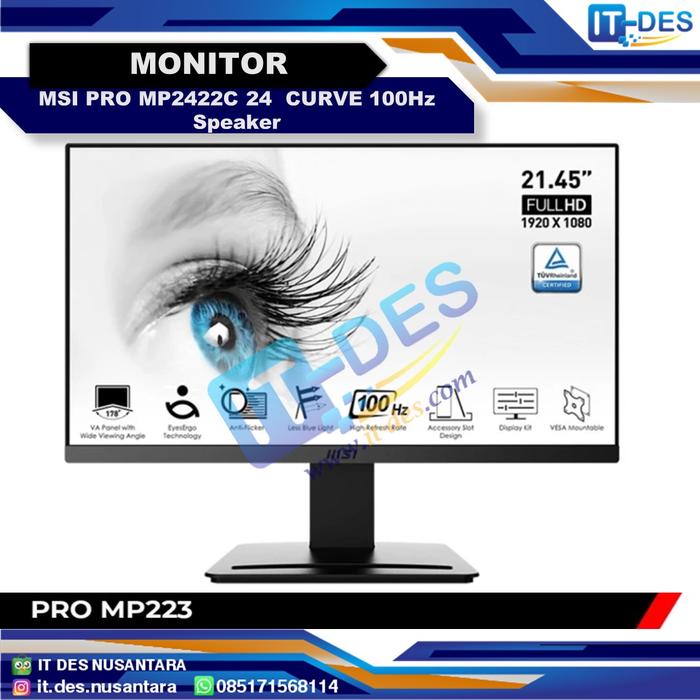 Jual Monitor MSI PRO MP2422C 24 CURVE 100Hz Speaker - Kota Semarang ...