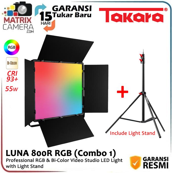 Promo Takara LUNA 800R RGB & Bi-Color Video Studio LED Light Cicil 0% ...