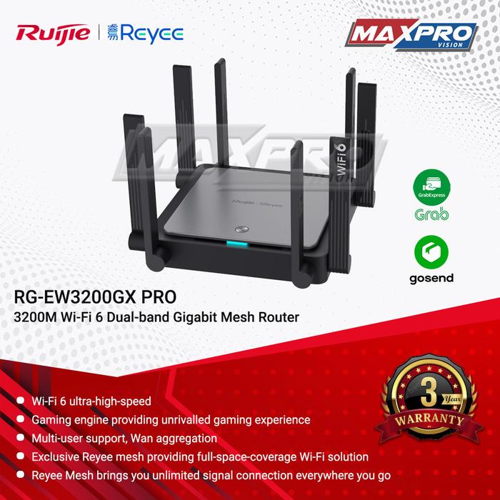 Jual RG-EW3200GX PRO - RUIJIE REYEE WIFI 6 DUAL BAND GIGABIT MESH ...