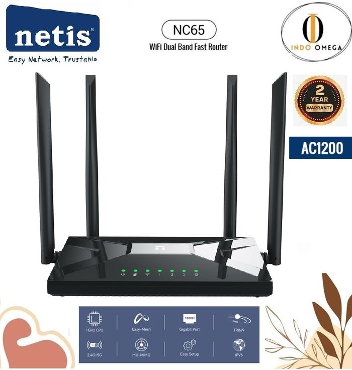 Jual NETIS NC65 AC1200 Wireless Dual Band Gigabit Router - Jakarta ...