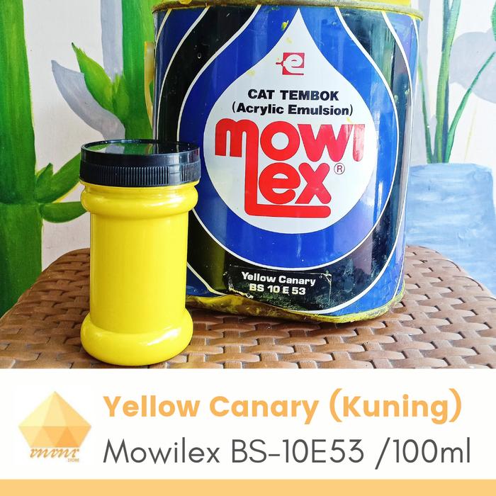 Jual Cat Tembok Mowilex Emulsion E-10E53 Yellow Canary Repack 100 ml ...