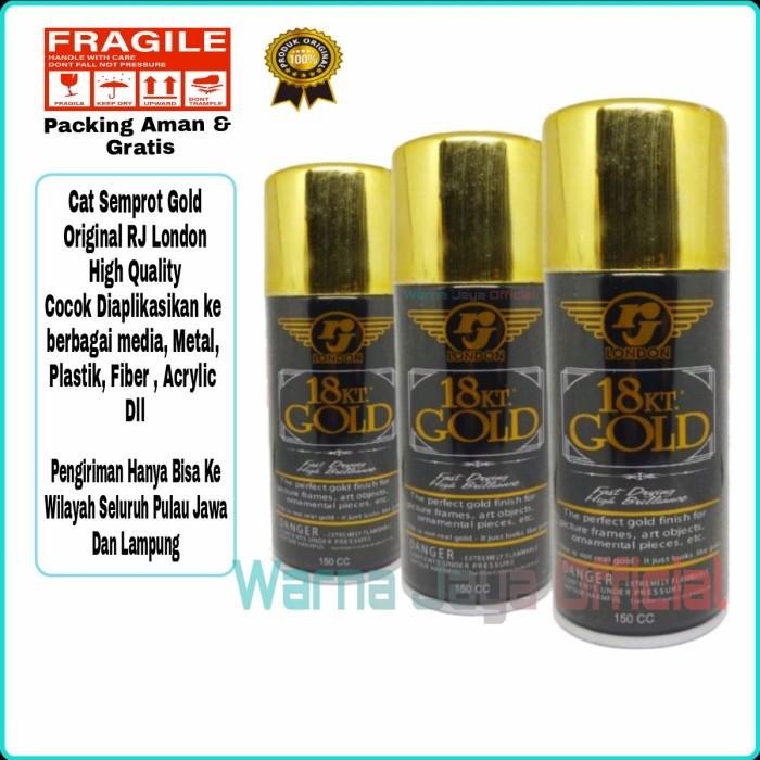 Jual Cat Semprot Rj London Gold 18 KT / Pylox Pilok Emas 150cc Chrome ...