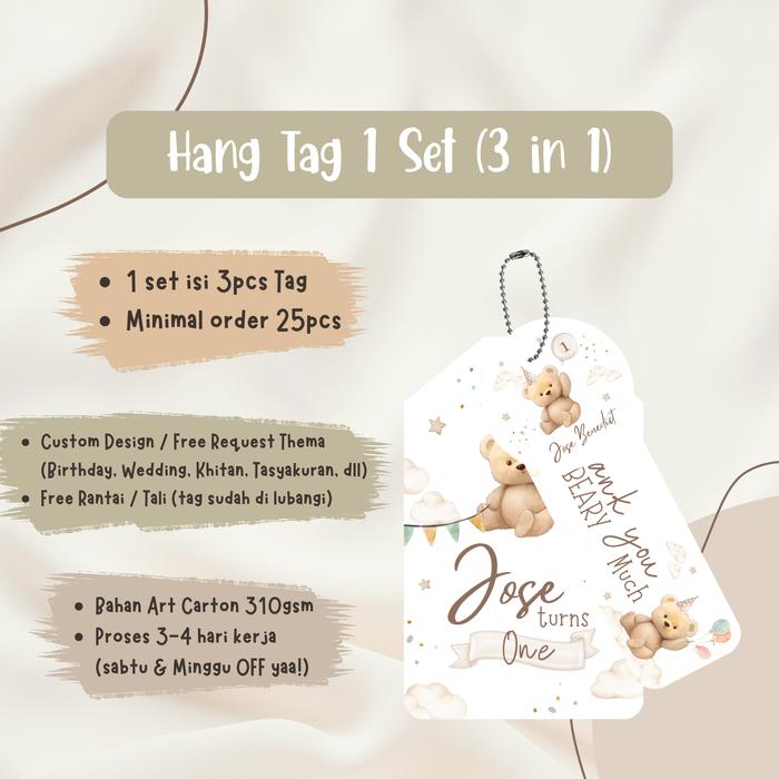 Jual Custom Hang Tag Birthday Ulang Tahun Anak / Hang Tag Idul Fitri ...