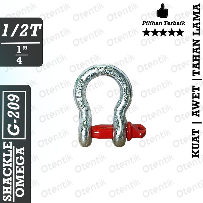 Jual SHACKLE OMEGA 1/2 TON - KLEM SHAKEL 500 KG - SAKEL - SEGEL 1/2T ...
