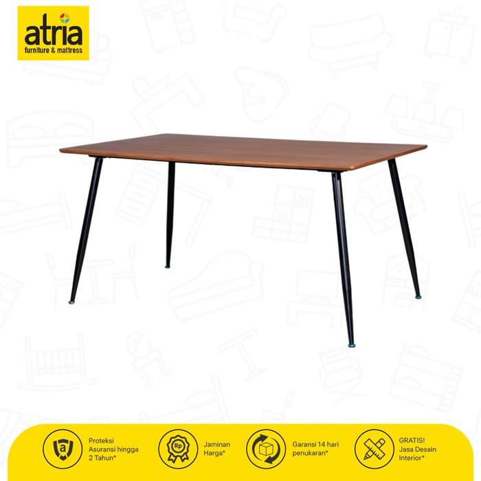 Promo Meja Atria Adel Persegi Panjang Metal Black Leg 150x90x76Cm Cicil ...