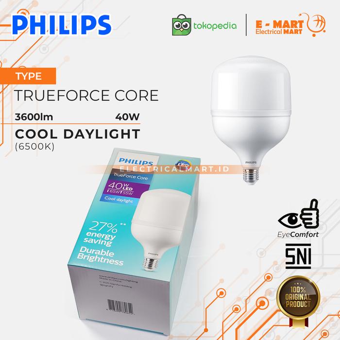 Jual PROMO PHILIPS LED TForce 40W E27 Putih / LED TrueForce 40 W 40Watt ...