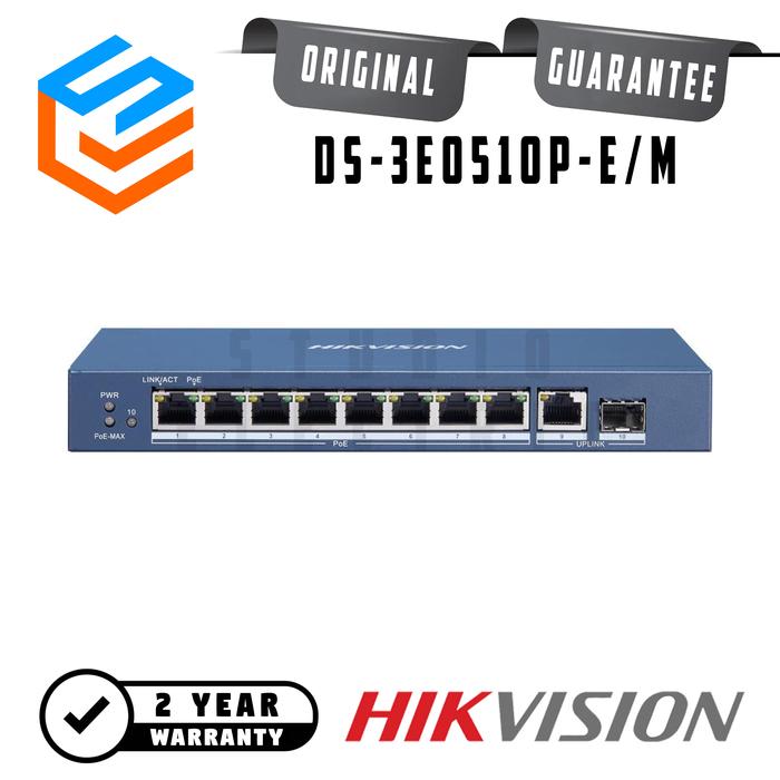Jual Hikvision DS-3E0510P-E/M Switch POE 8 Port 2 Uplink Hub CCTV IP - Jakarta Barat - Studio ...