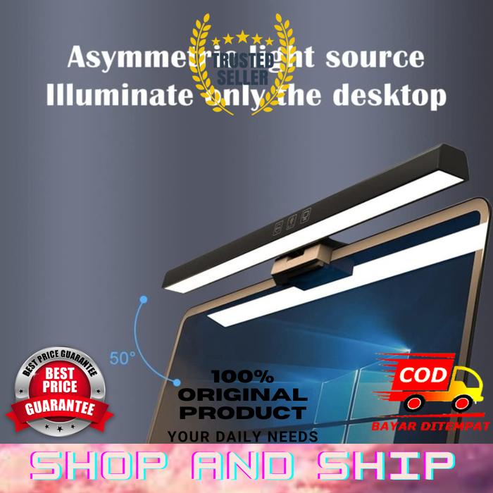 Jual Lampu LED Monitor Light Bar Reading 3 Color Mode Clip Hanging Lamp ...