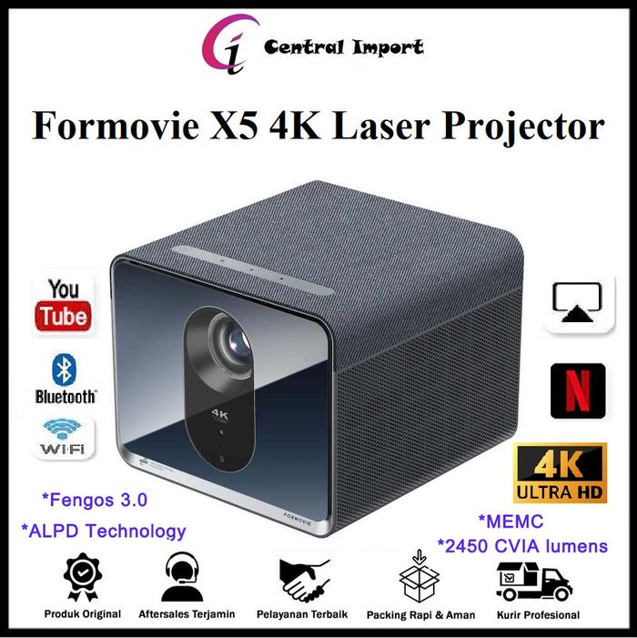 Jual Formovie X5 Laser Projector 2450CVIA Ansi Lumens ULTRA HD 4K ...