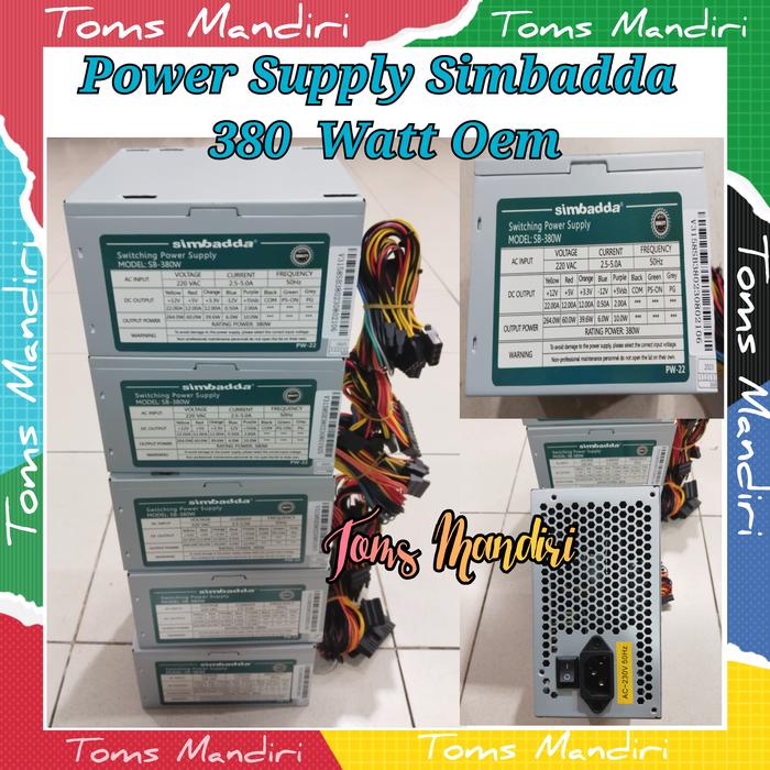 Jual POWER SUPPLY / PSU SIMBADDA 380W SIM V Simbada 380 W Tray 380W RESMI - Jakarta Barat - Toms ...