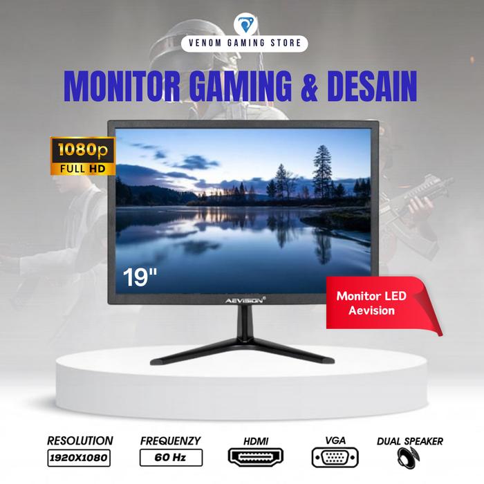 Jual Monitor LED Aevision 19 inch HDMI - VGA - USB Port - Kab ...