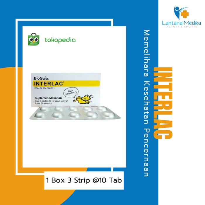Jual INTERLAC STRAWBERRY TAB ( 10 TABLET ) / PER STRIP - Jakarta ...