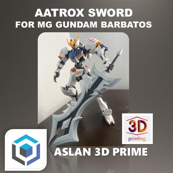 Jual AATROX SWORD FOR MG GUNDAM BARBATOS GUNPLA Custom Color 3D Print ...
