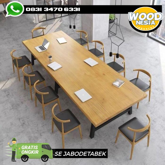 Jual Meja Rapat - Meja Meeting Kayu Mahoni 300 × 120 × 75 × 3 cm - Kota ...