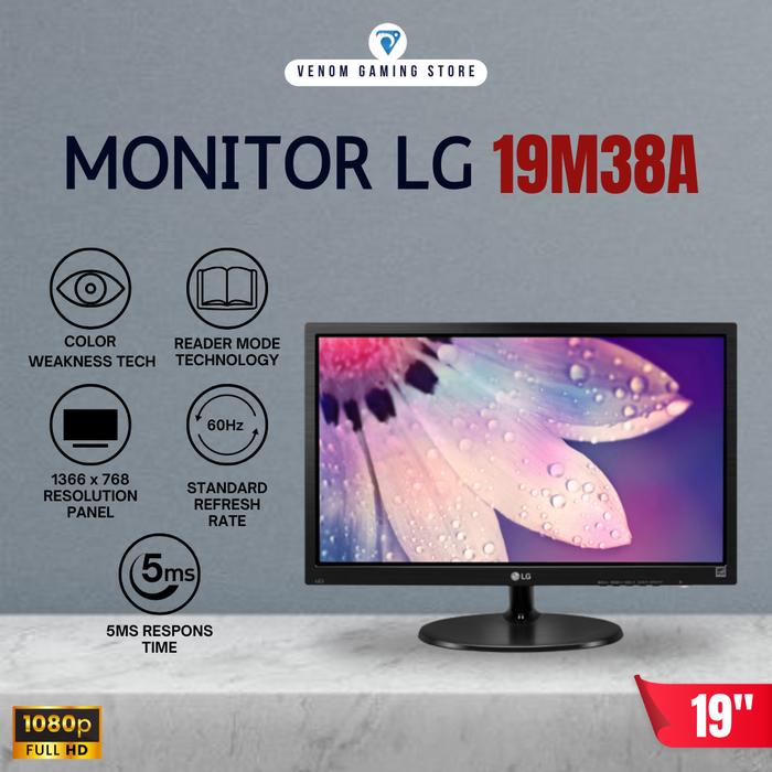 Jual Monitor LG 19M38A - B 19" LED VGA Output 19 18.5 Inch FULL HD ...
