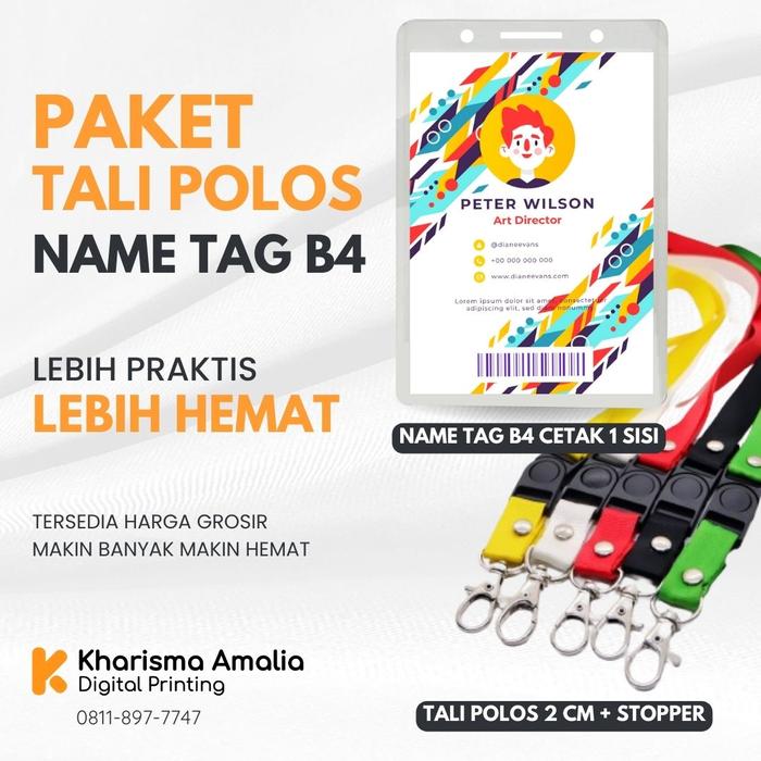 Jual PAKET TALI ID CARD NAME TAG PANITIA EVENT PLASTIK NAME TAG UKURAN ...