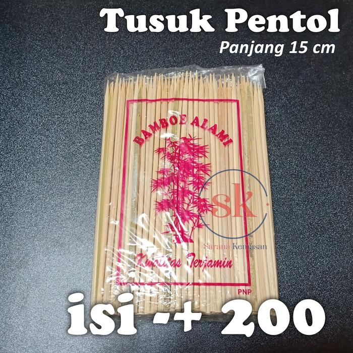 Jual (isi -+200) Tusuk Pentol Cilok Bakso Bambu Panjang 15 cm - Kota ...