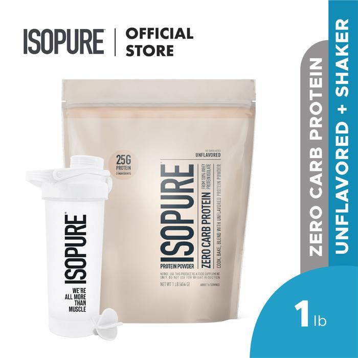 Promo Isopure Whey Protein Isolate Unflavored 1 Lb Free Shaker Cicil 0% ...