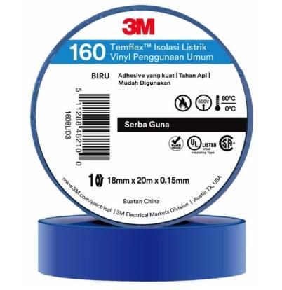 Jual 3M Isolasi Listrik Temflex 160 General Use Vinyl Electrical Tape ...