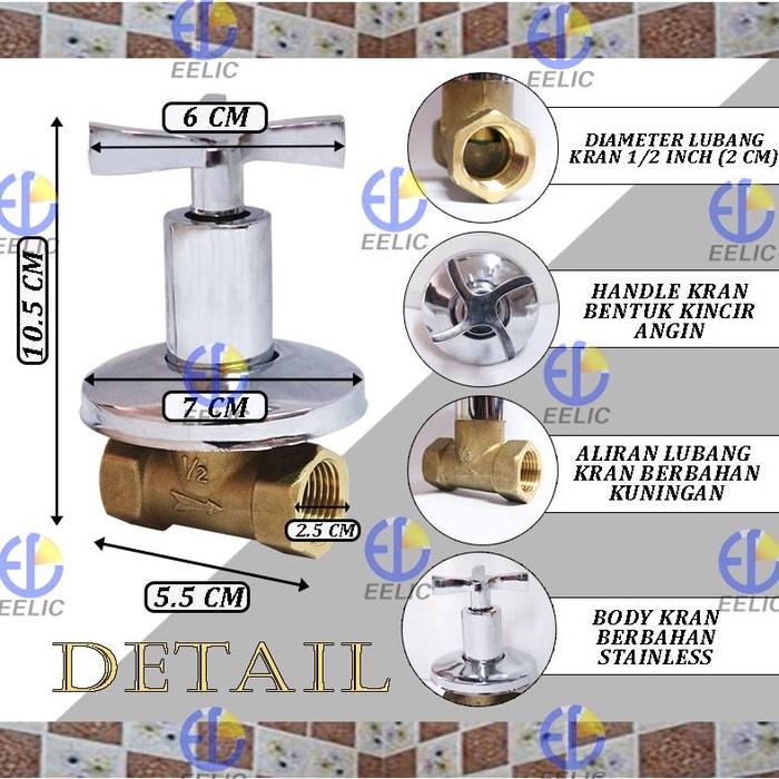 Jual EELIC KRN-85962 Kran stop kran shower tanam kran dinding kran ...