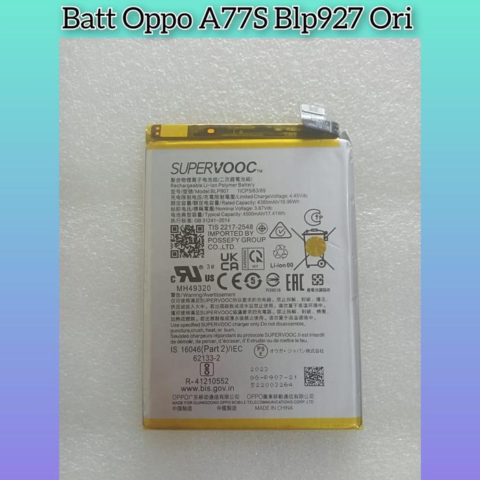 Jual Battery Baterai Batt Oppo A77S Blp927 Ori Batre Blp927 Original ...