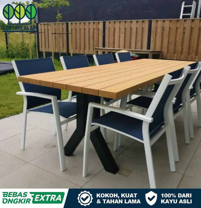 Jual Meja Outdoor 200 x 100 x 75 cm - Meja Piknik - Meja Kafe outdoor ...