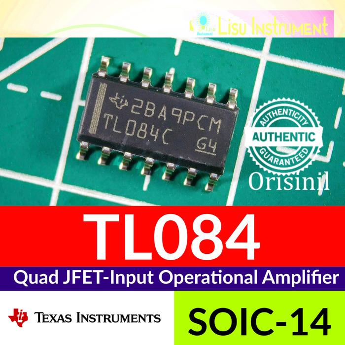 Jual TL084 Quad High Slew Rate JFET-Input Operational Amplifier SOIC-14 ...