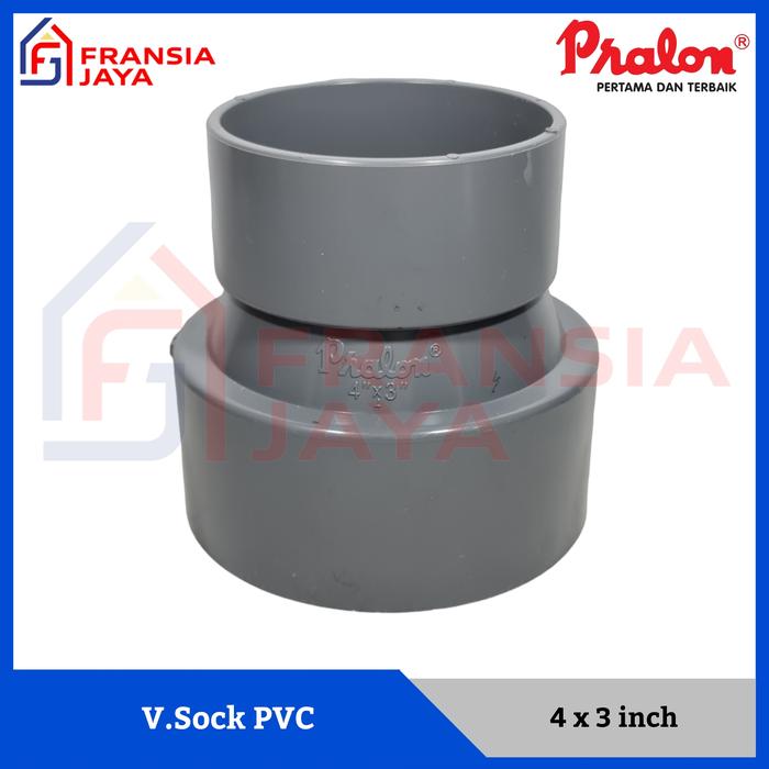 Jual Pralon V.Sock PVC AW 4 x 3 inch Sambungan Fitting Pipa Vlok Sok ...