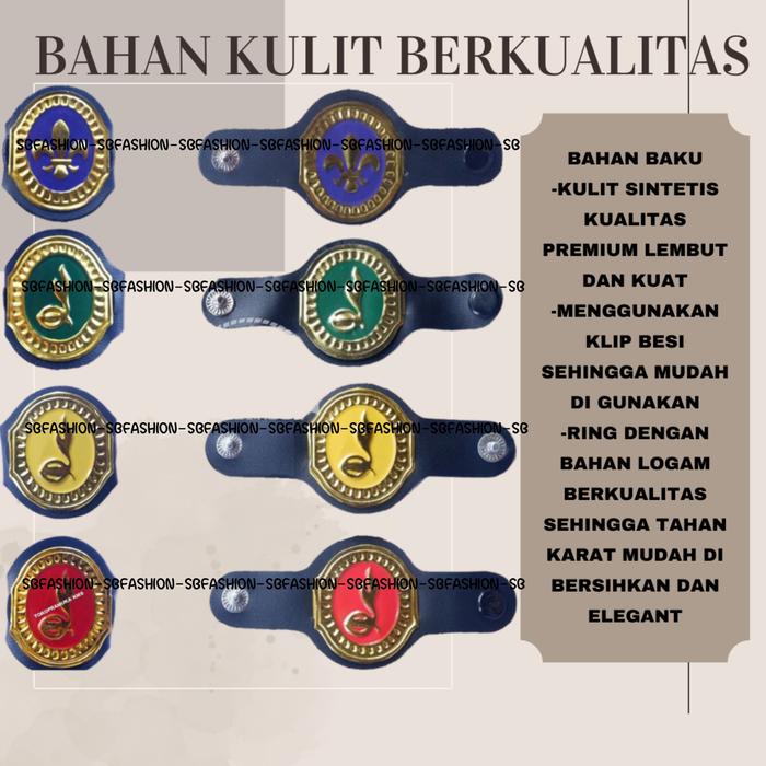 Jual ring kolong hasduk pramuka ring kolong kulit kalep pramuka hijau ...