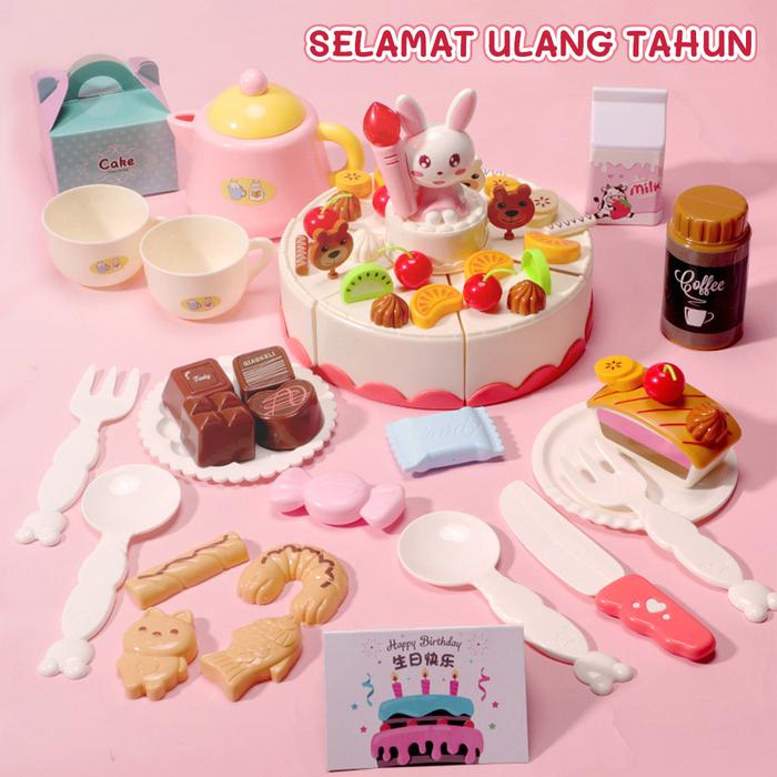 Jual Mainan Cake Kue Ulang Tahun Potong Music Kue Ulang Tahun Diy Cake ...