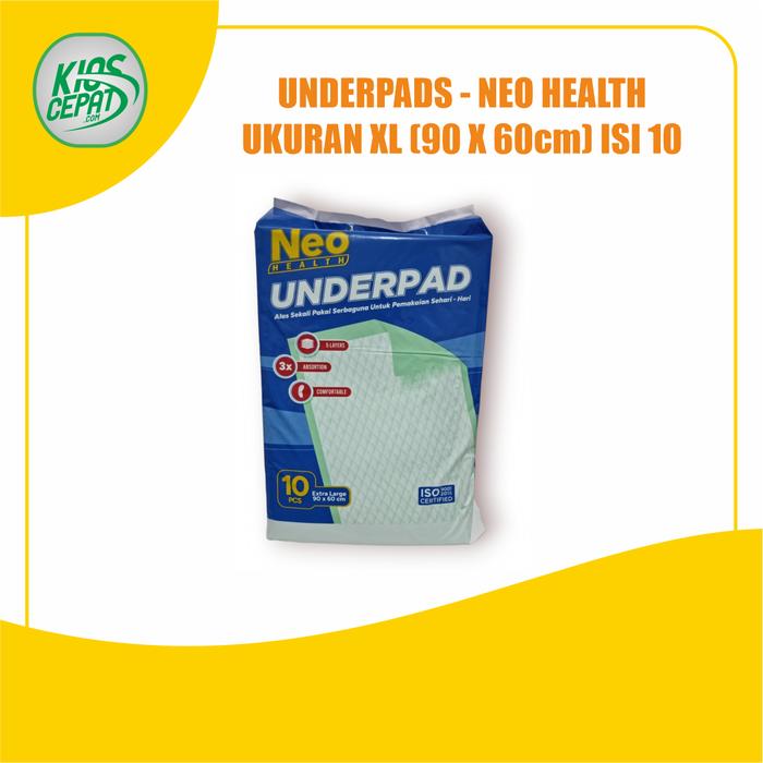 Jual UNDERPAD Size XL (60x90cm) isi 10 (Popok Alas) - NEO HEALTH ...