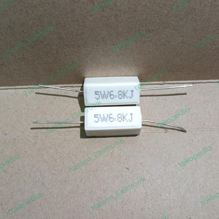 Jual 4792 resistor r 5w 5watt 5 watt 6.8kj 6,8kj 6,8k 6.8k 6k8 5w6.8kj ...