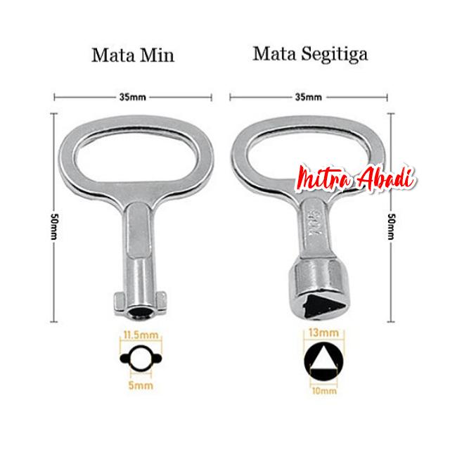 Jual Kunci Pas Wrench Kabinet Listrik Panel Box Valve - Mata Segitiga ...