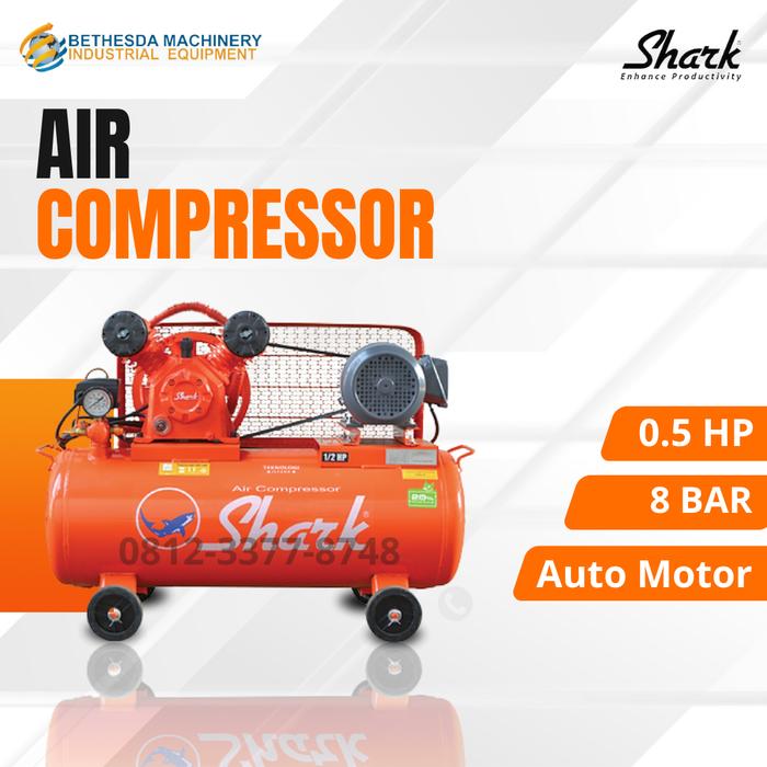Jual Shark Kompresor Angin 0 5 hp Air Compressor Dinamo 1 Phase - Kota ...