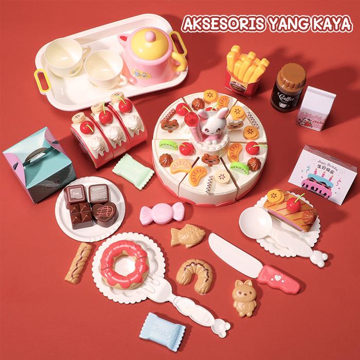 Jual Mainan Cake Kue Ulang Tahun Potong Music Kue Ulang Tahun Diy Cake ...