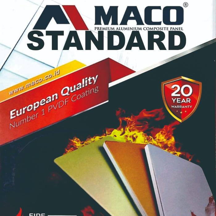 Jual ACP MACO 4mm Standard 2 Meter Alumunium Composite Panel - Grey ...