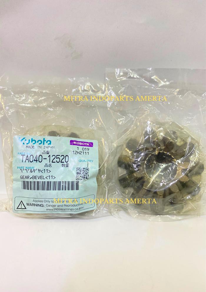 Promo GEAR BEVEL DEPAN L4018 (11 GIGI) KUBOTA (TA040-12520) GENUINE ...