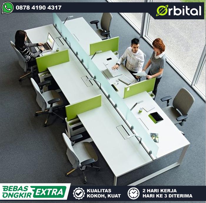 Jual Meja Kerja 6 orang - Meja Kantor 360 x 120 x 75 cm - Workstation ...