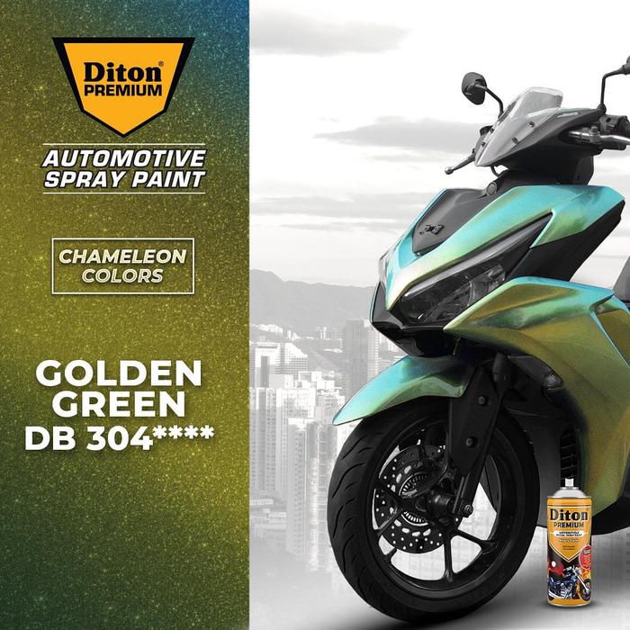 Promo Cat Semprot DITON PREMIUM Bunglon 3D Colors - Golden Green DB 304 ...