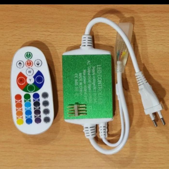 Jual NEON FLEX LED RGB 50M 50 METER 4PIN 4 PIN JALUR 220V REMOTE FULL ...