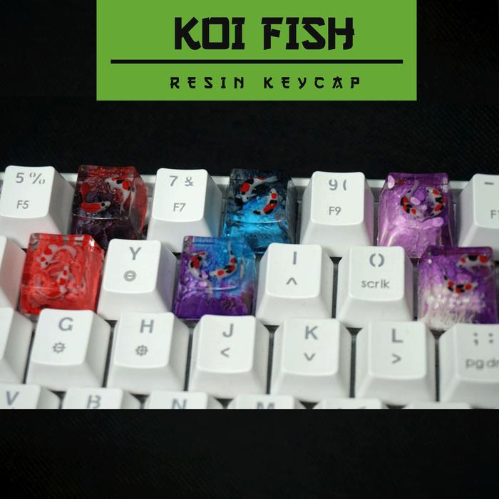 Jual Koi Fish Artisan Keycaps OEM profile For Cherry MX Mechanical ...