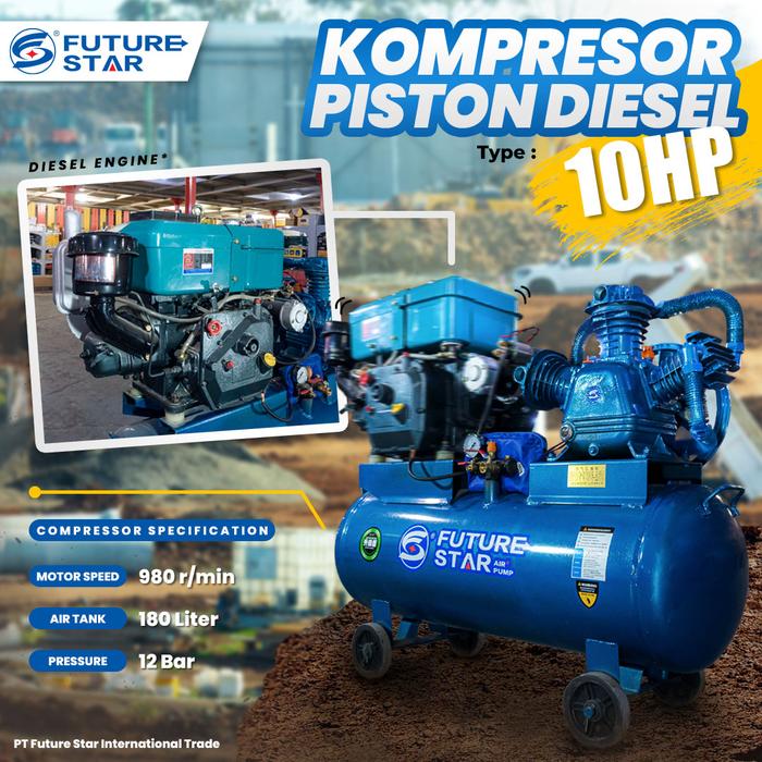 Promo Kompresor Angin 10 HP Engine Diesel Future Star Cicil 0% 3x ...