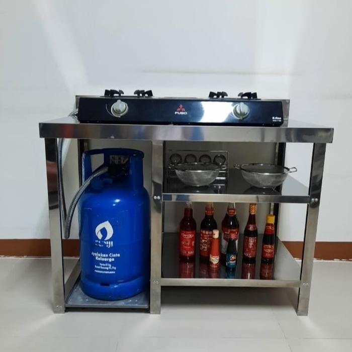 Jual MEJA KOMPOR DAPUR GAS STAINLESS STEEL METALCO MT5 SERBAGUNA ...
