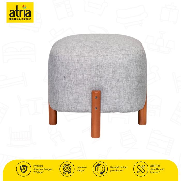 Promo King Square Stool Atria Kursi Kecil Lucu Minimalis - Abu-abu ...