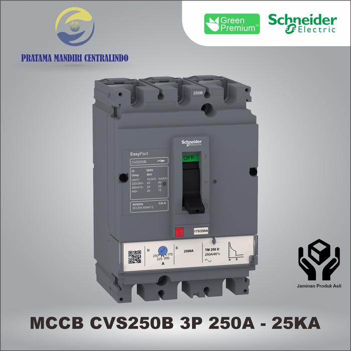 Jual MCCB 3P 250A CVS250B SCHNEIDER 3 Phase 250 Ampere - 25KA LV525303 - Jakarta Barat - PRATAMA ...